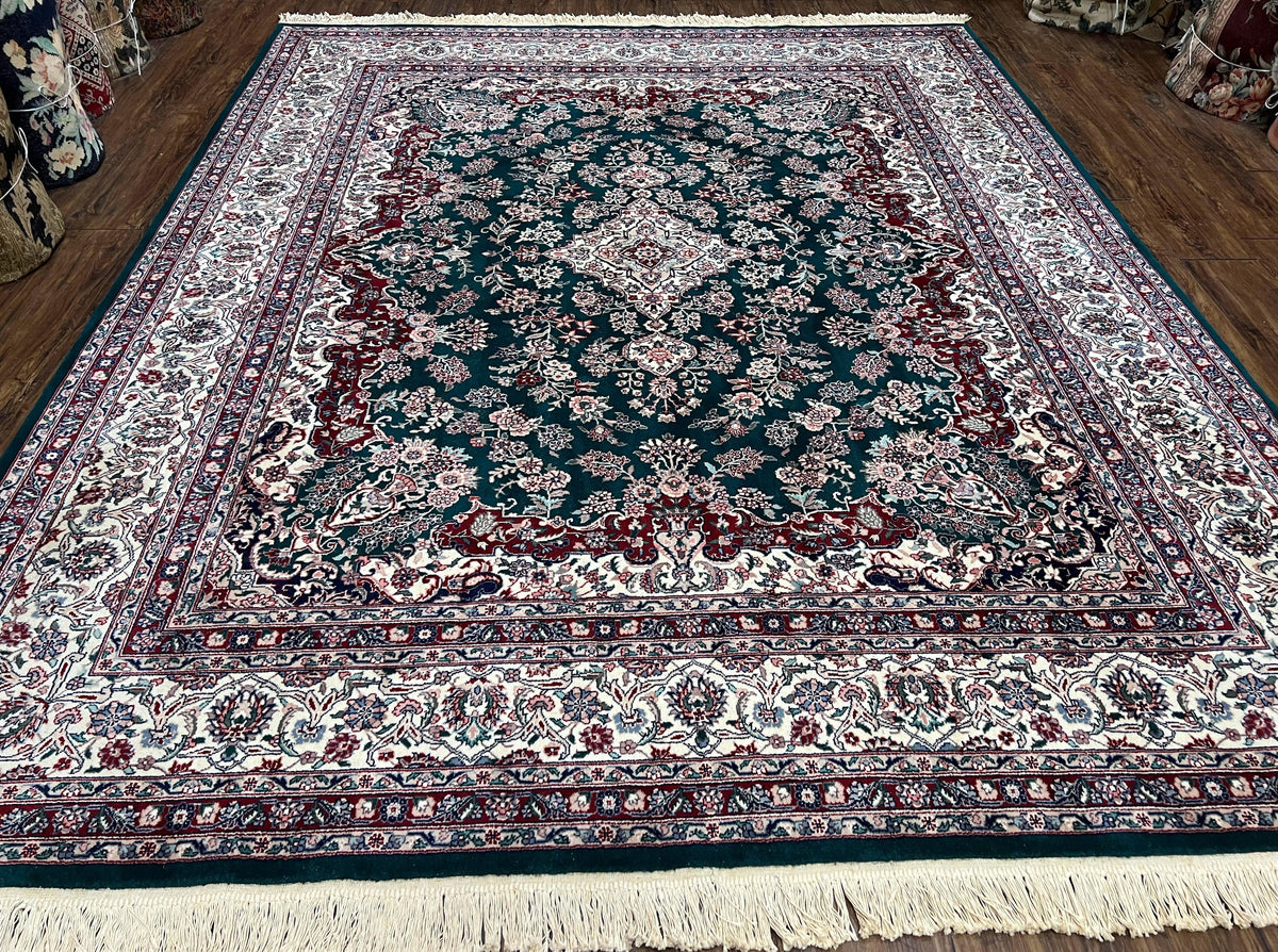 Indo Persian Rug 8x10 Area Rug, Vintage Rug 8 x 10 Oriental Carpet Han ...