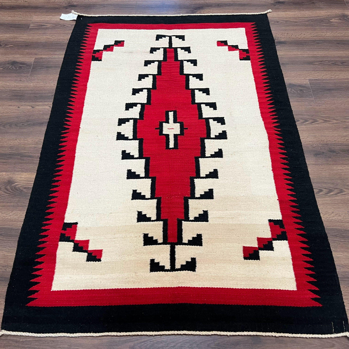 Antique Navajo Rug 4x6, Wool Handwoven Flatweave Collectible Navajo Te ...