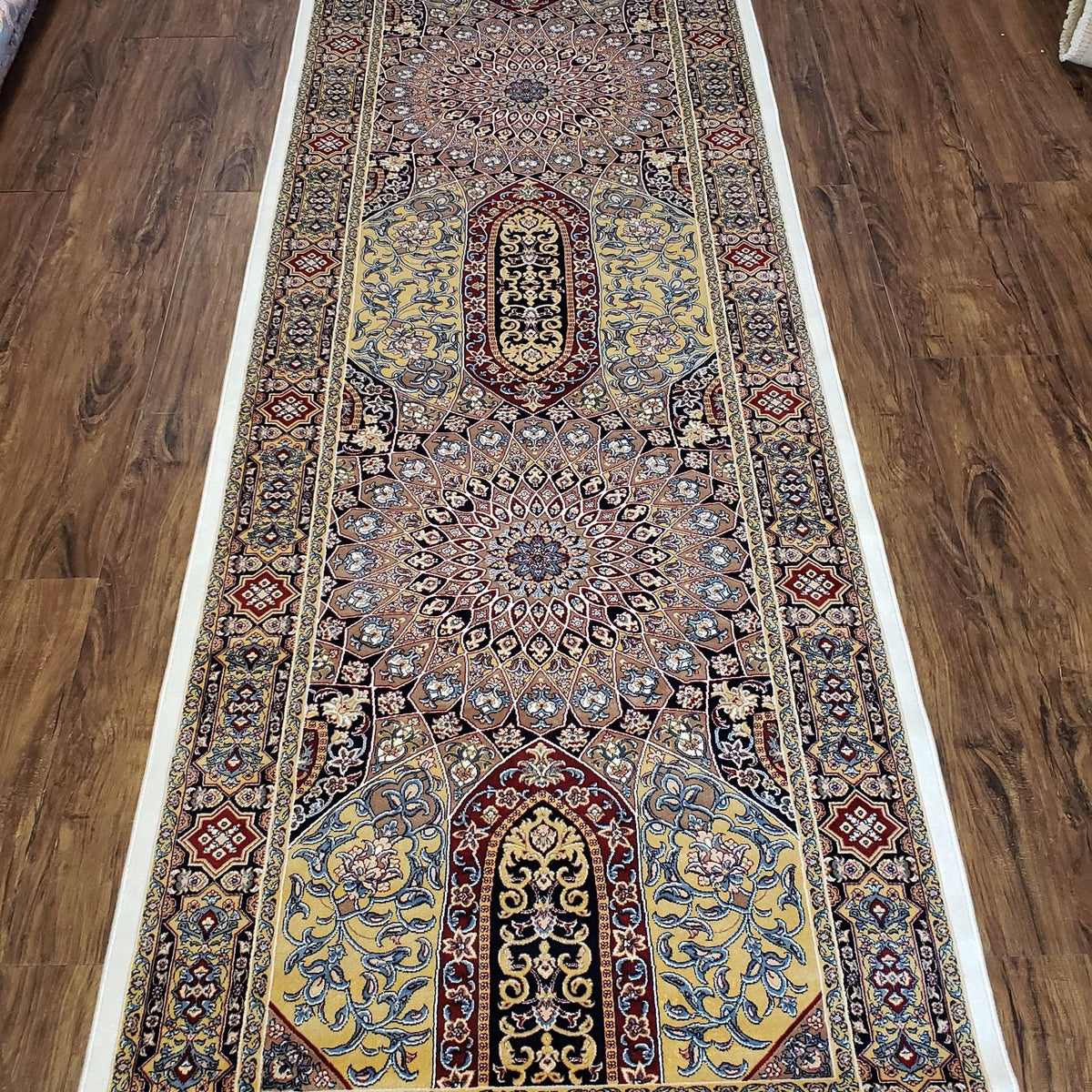 Silk Runner Rug 11.5 ft Long, 11 ft Runner, 12 ft Runner, Bamboo Silk ...