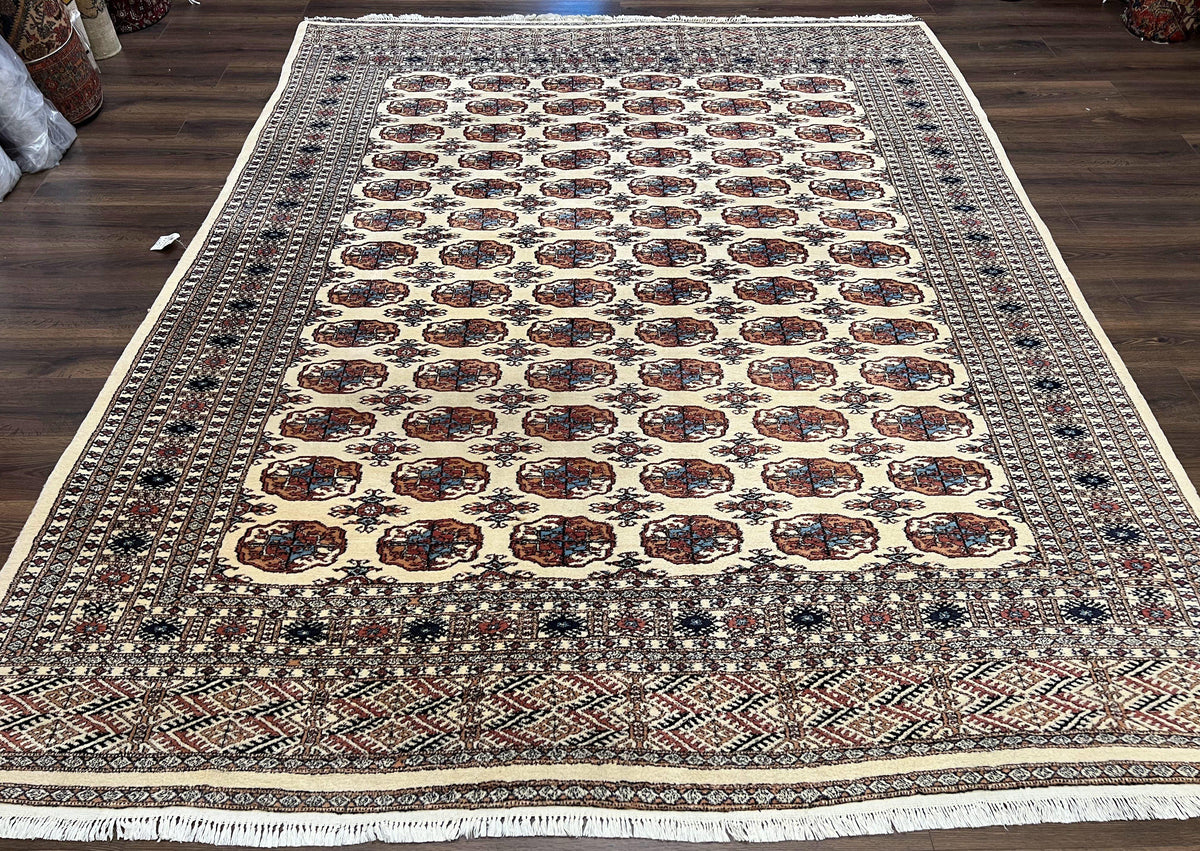 Pakistani Bokhara Rug 8x10, Traditional Turkoman Tribal Carpet, Allove ...
